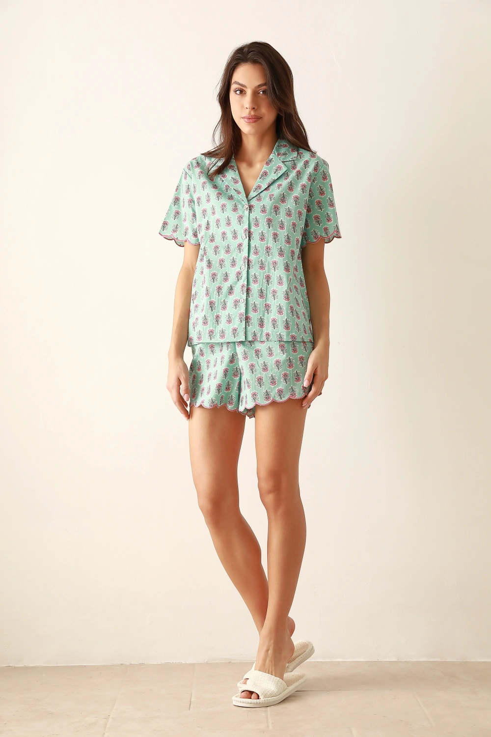 Summer 2 Piece Short 100 Cotton Poplin Pajamas - Friendtex - Custom ...