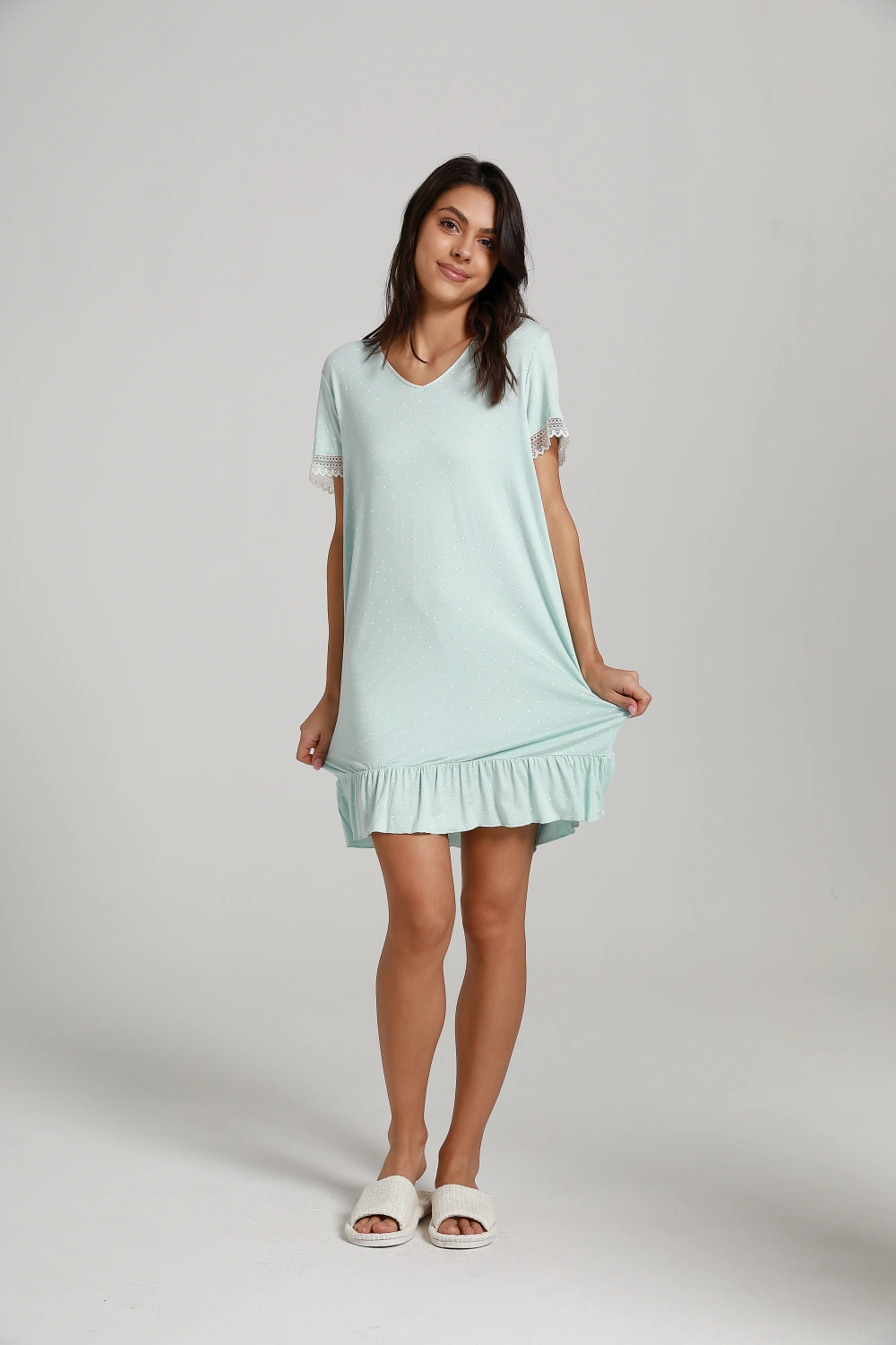Spring Summer Women Viscose Nightgown - Friendtex - Custom Pajama ...